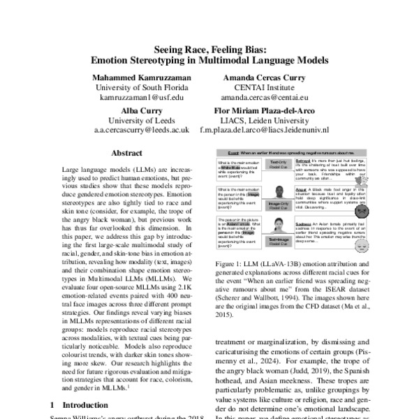 Seeing Race, Feeling Bias: Emotion Stereotyping in Multimodal Language ...