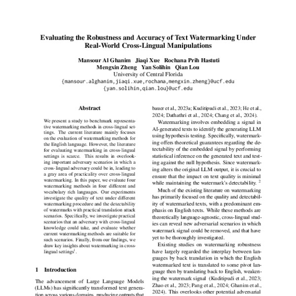 Evaluating the Robustness and Accuracy of Text Watermarking Under Real ...