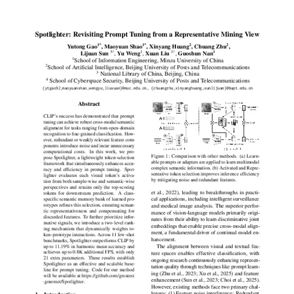 Spotlighter: Revisiting Prompt Tuning from a Representative Mining View ...