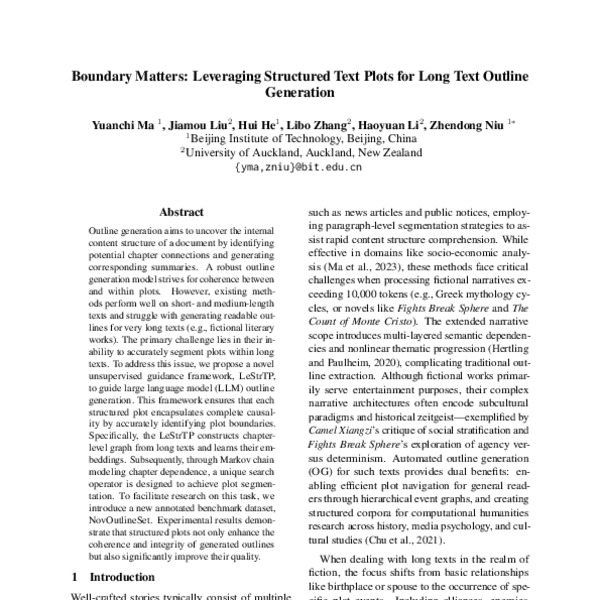 Boundary Matters: Leveraging Structured Text Plots for Long Text ...