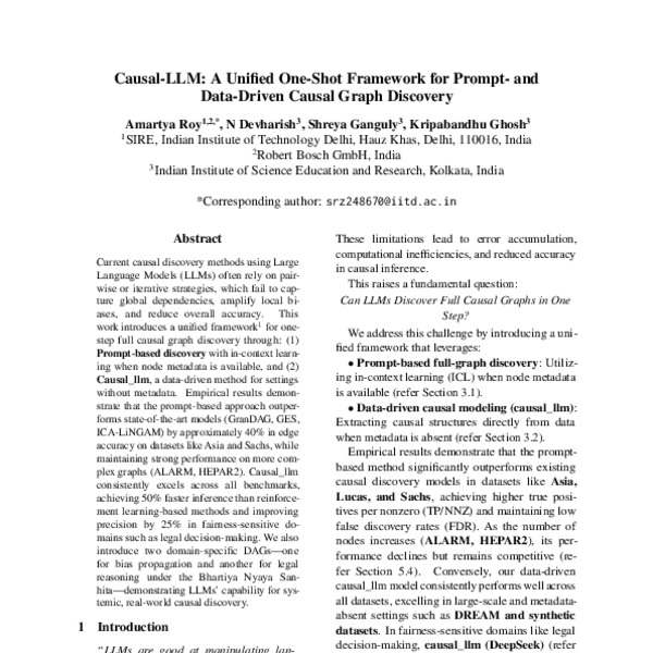 Causal-LLM: A Unified One-Shot Framework for Prompt- and Data-Driven ...