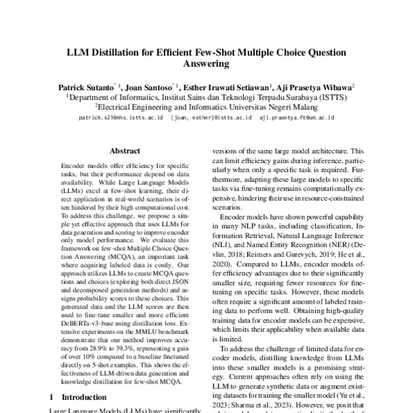 LLM Distillation for Efficient Few-Shot Multiple Choice Question ...