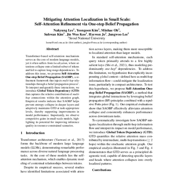 Mitigating Attention Localization in Small Scale: Self-Attention ...