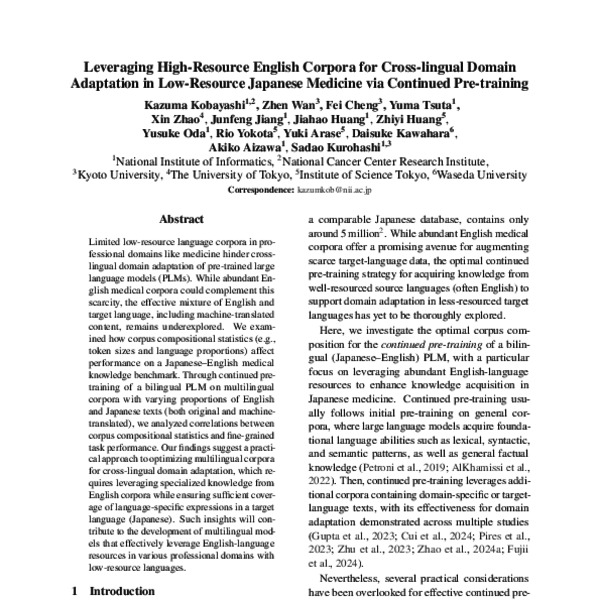 Leveraging High-Resource English Corpora for Cross-lingual Domain ...