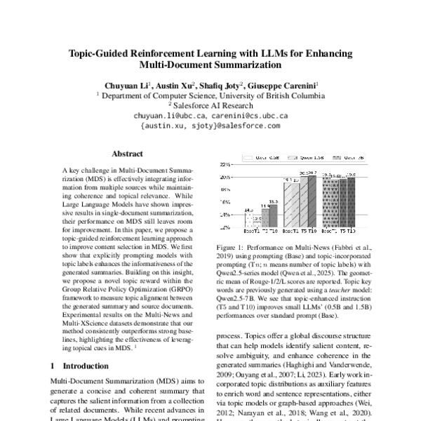 Topic-Guided Reinforcement Learning with LLMs for Enhancing Multi-Document Summarization - ACL ...