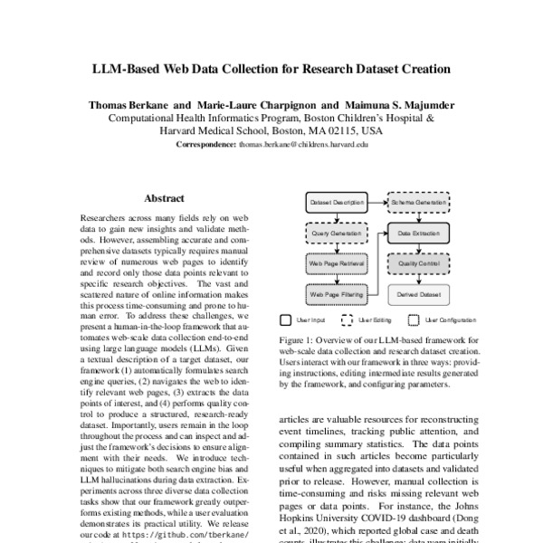 LLM-Based Web Data Collection for Research Dataset Creation - ACL Anthology