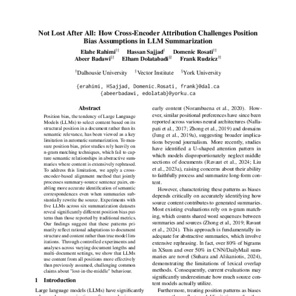 Not Lost After All: How Cross-Encoder Attribution Challenges Position ...