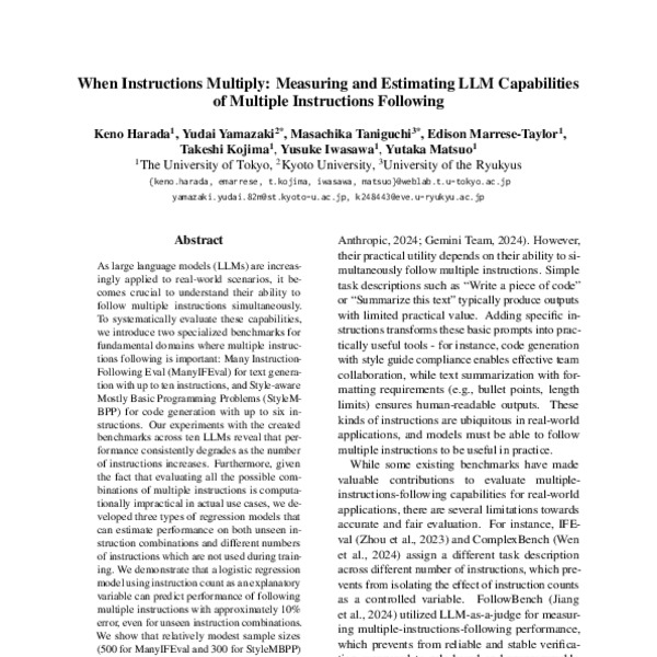When Instructions Multiply: Measuring and Estimating LLM Capabilities ...