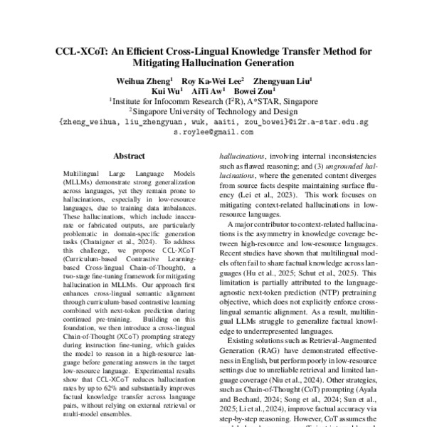 CCL-XCoT: An Efficient Cross-Lingual Knowledge Transfer Method for ...