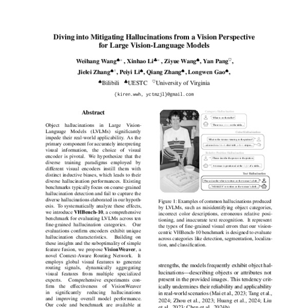 Diving into Mitigating Hallucinations from a Vision Perspective for Large Vision-Language Models ...