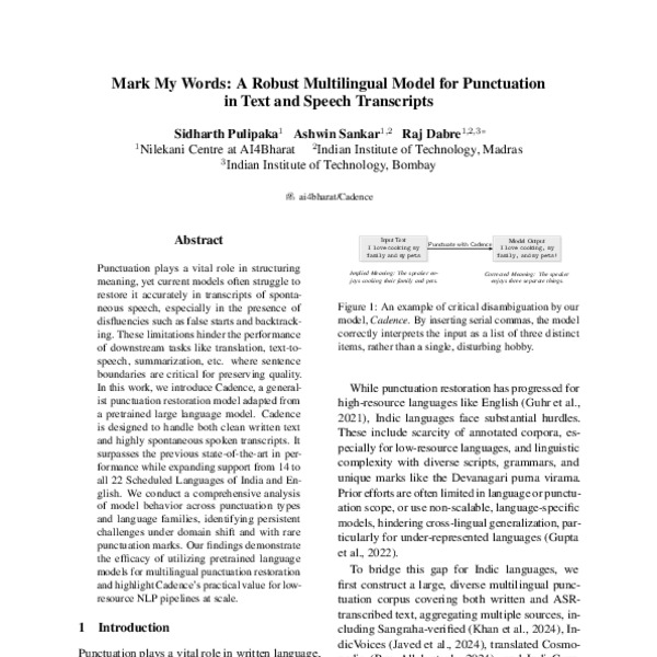Mark My Words: A Robust Multilingual Model for Punctuation in Text and ...