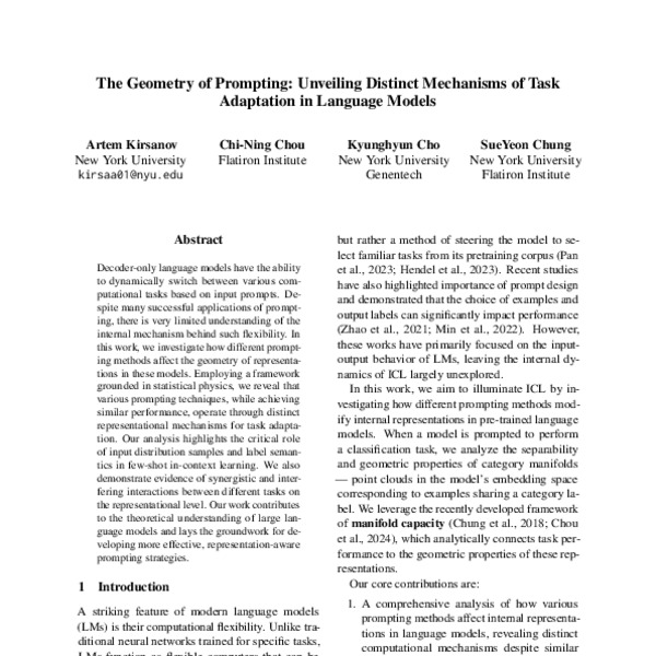 The Geometry of Prompting: Unveiling Distinct Mechanisms of Task Adaptation in Language Models ...