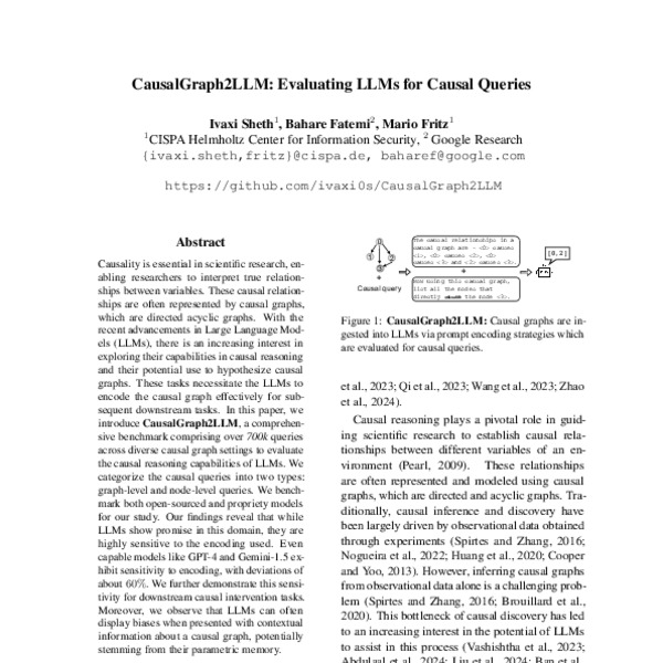 CausalGraph2LLM: Evaluating LLMs for Causal Queries - ACL Anthology