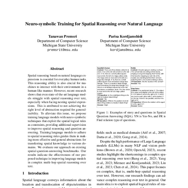 Neuro-symbolic Training for Reasoning over Spatial Language - ACL Anthology
