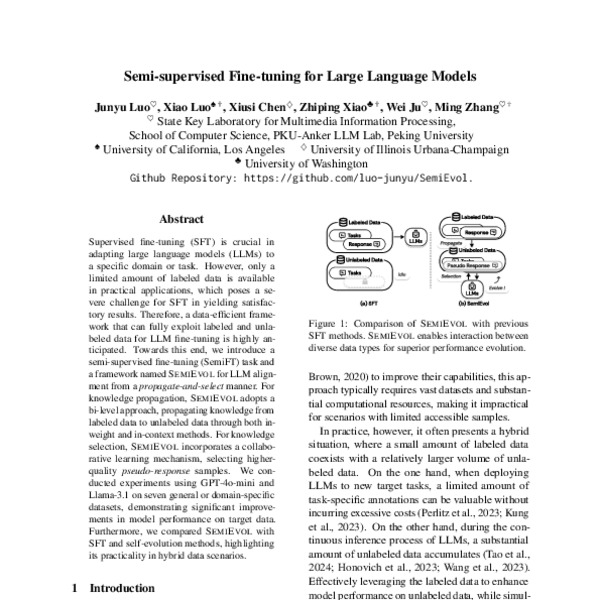 Semi Supervised Fine Tuning For Large Language Models Acl Anthology