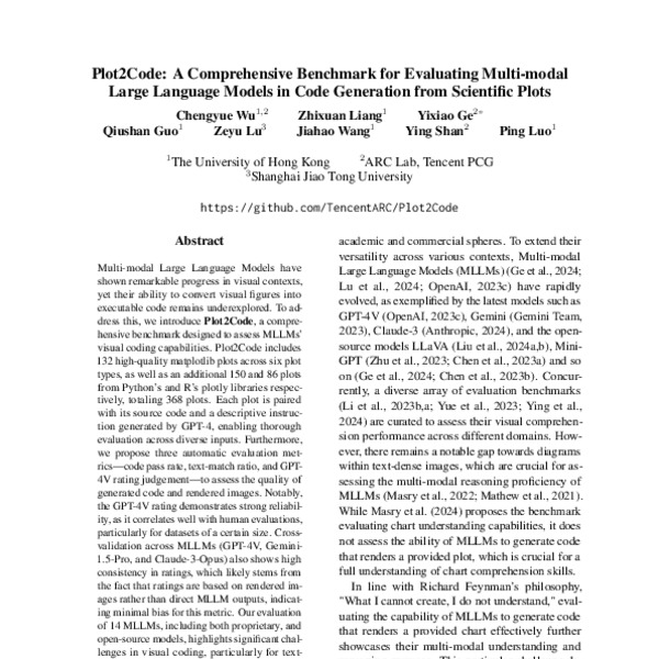 Plot2code A Comprehensive Benchmark For Evaluating Multi Modal Large Language Models In Code