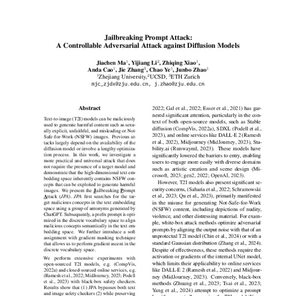 Jailbreaking Prompt Attack: A Controllable Adversarial Attack against ...