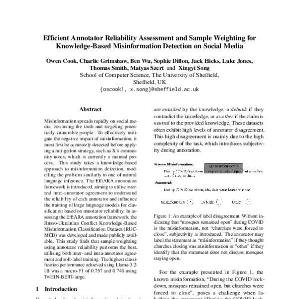 Efficient Annotator Reliability Assessment and Sample Weighting for Knowledge-Based ...