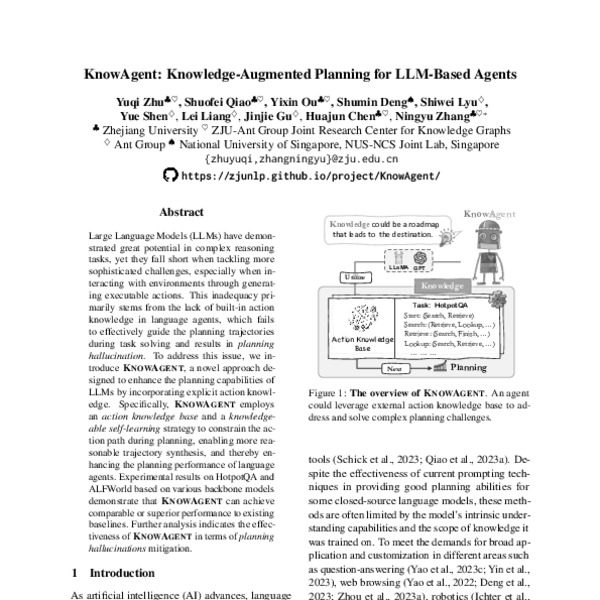 Knowagent Knowledge Augmented Planning For Llm Based Agents Acl Anthology