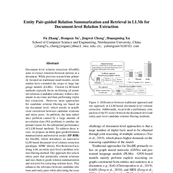 Entity Pair-guided Relation Summarization and Retrieval in LLMs for Document-level Relation ...