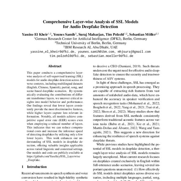 Comprehensive Layer-wise Analysis of SSL Models for Audio Deepfake ...