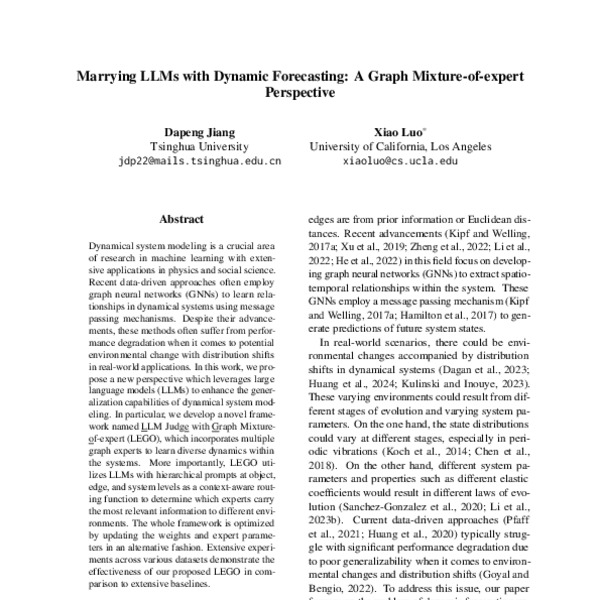 Marrying Llms With Dynamic Forecasting A Graph Mixture Of Expert Perspective Acl Anthology