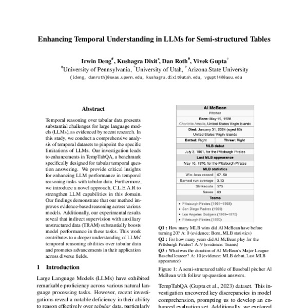 Enhancing Temporal Understanding in LLMs for Semi-structured Tables - ACL Anthology