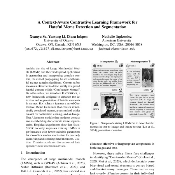 A Context-Aware Contrastive Learning Framework for Hateful Meme Detection and Segmentation - ACL ...
