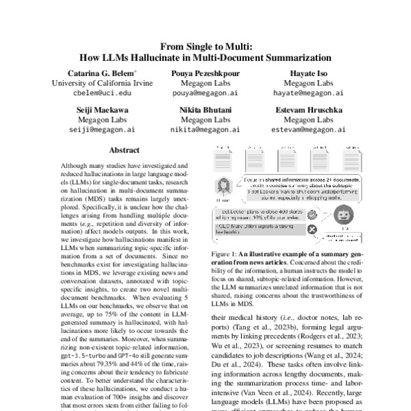 From Single to Multi: How LLMs Hallucinate in Multi-Document Summarization - ACL Anthology