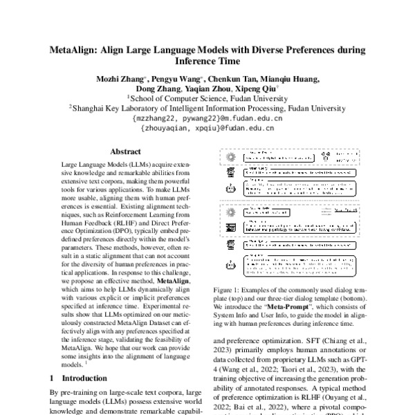 MetaAlign: Align Large Language Models with Diverse Preferences during ...
