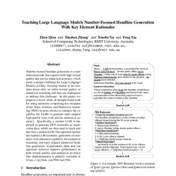 Teaching Large Language Models Number-Focused Headline Generation With ...