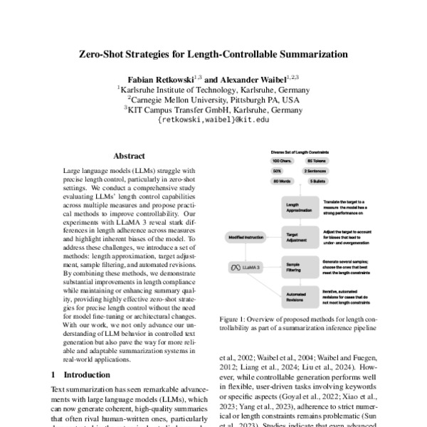 Zero-Shot Strategies for Length-Controllable Summarization - ACL Anthology