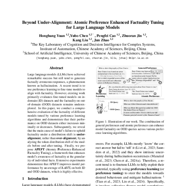 Beyond Under-Alignment: Atomic Preference Enhanced Factuality Tuning for Large Language Models ...