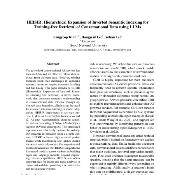 HEISIR: Hierarchical Expansion of Inverted Semantic Indexing for ...