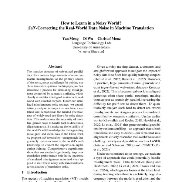 How to Learn in a Noisy World? Self-Correcting the Real-World Data ...
