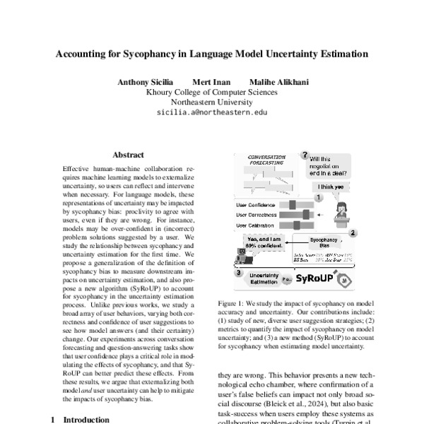 Accounting for Sycophancy in Language Model Uncertainty Estimation - ACL Anthology