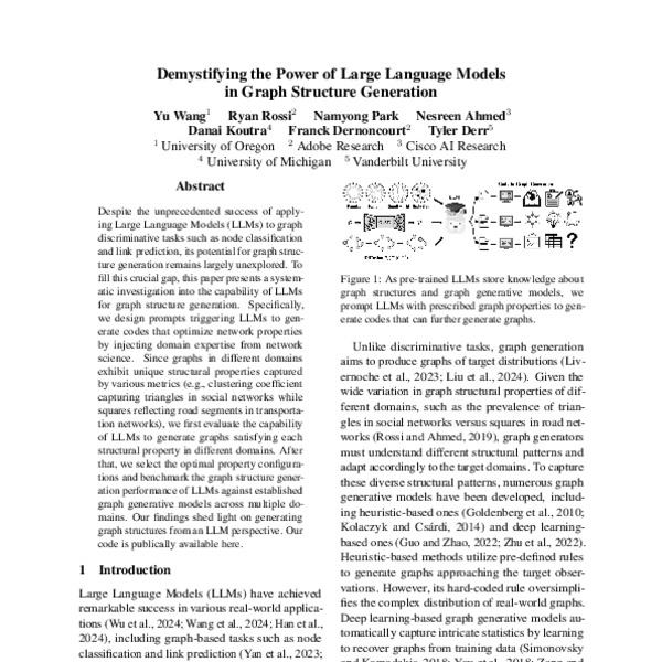 Demystifying the Power of Large Language Models in Graph Generation - ACL Anthology