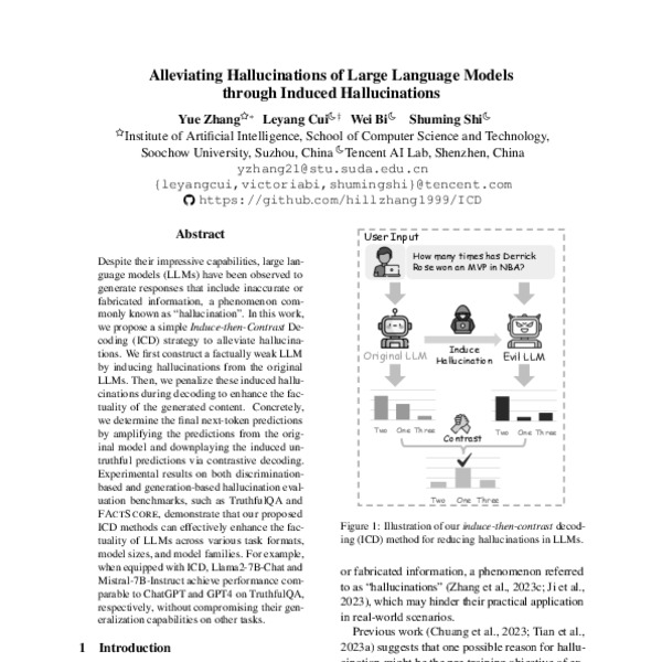 Alleviating Hallucinations of Large Language Models through Induced Hallucinations - ACL Anthology