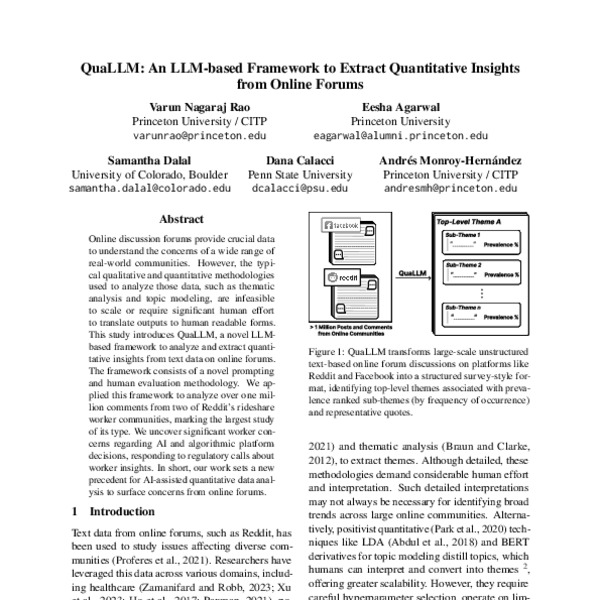 Quallm An Llm Based Framework To Extract Quantitative Insights From Online Forums Acl Anthology