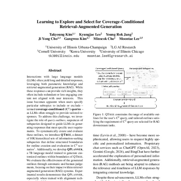 Learning to Explore and Select for Coverage-Conditioned Retrieval-Augmented Generation - ACL ...