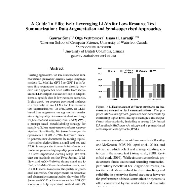A Guide To Effectively Leveraging LLMs for Low-Resource Text Summarization: Data Augmentation ...