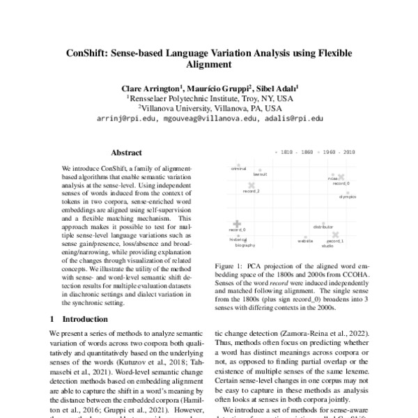 ConShift: Sense-based Language Variation Analysis using Flexible Alignment - ACL Anthology
