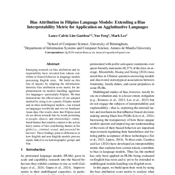 Bias Attribution in Filipino Language Models: Extending a Bias Interpretability Metric for ...