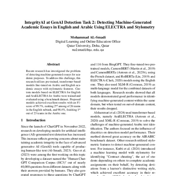IntegrityAI at GenAI Detection Task 2: Detecting Machine-Generated Academic Essays in English ...
