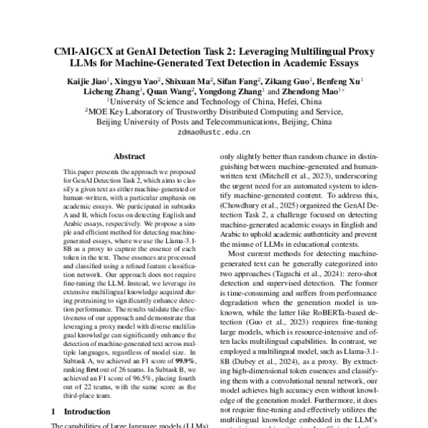 CMI-AIGCX at GenAI Detection Task 2: Leveraging Multilingual Proxy LLMs for Machine-Generated ...
