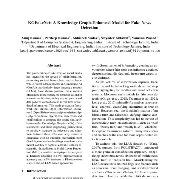 KGFakeNet: A Knowledge Graph-Enhanced Model for Fake News Detection ...