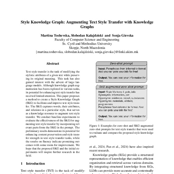 Style Knowledge Graph Augmenting Text Style Transfer With Knowledge