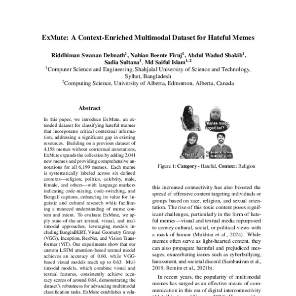 ExMute: A Context-Enriched Multimodal Dataset for Hateful Memes - ACL ...