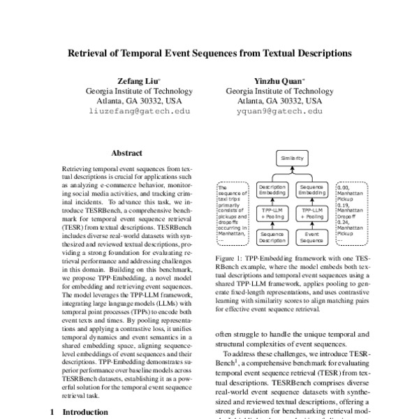 Retrieval of Temporal Event Sequences from Textual Descriptions - ACL Anthology
