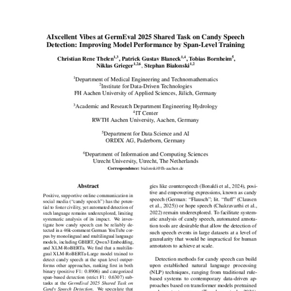 AIxcellent Vibes at GermEval 2025 Shared Task on Candy Speech Detection: Improving Model ...